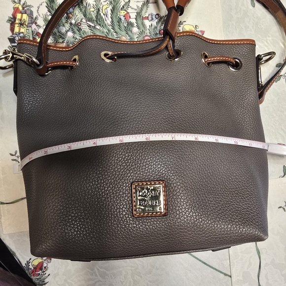 Dooney & Bourke | Bags | Dooney Bourke Aimee Drawstring Bucket Leather ...
